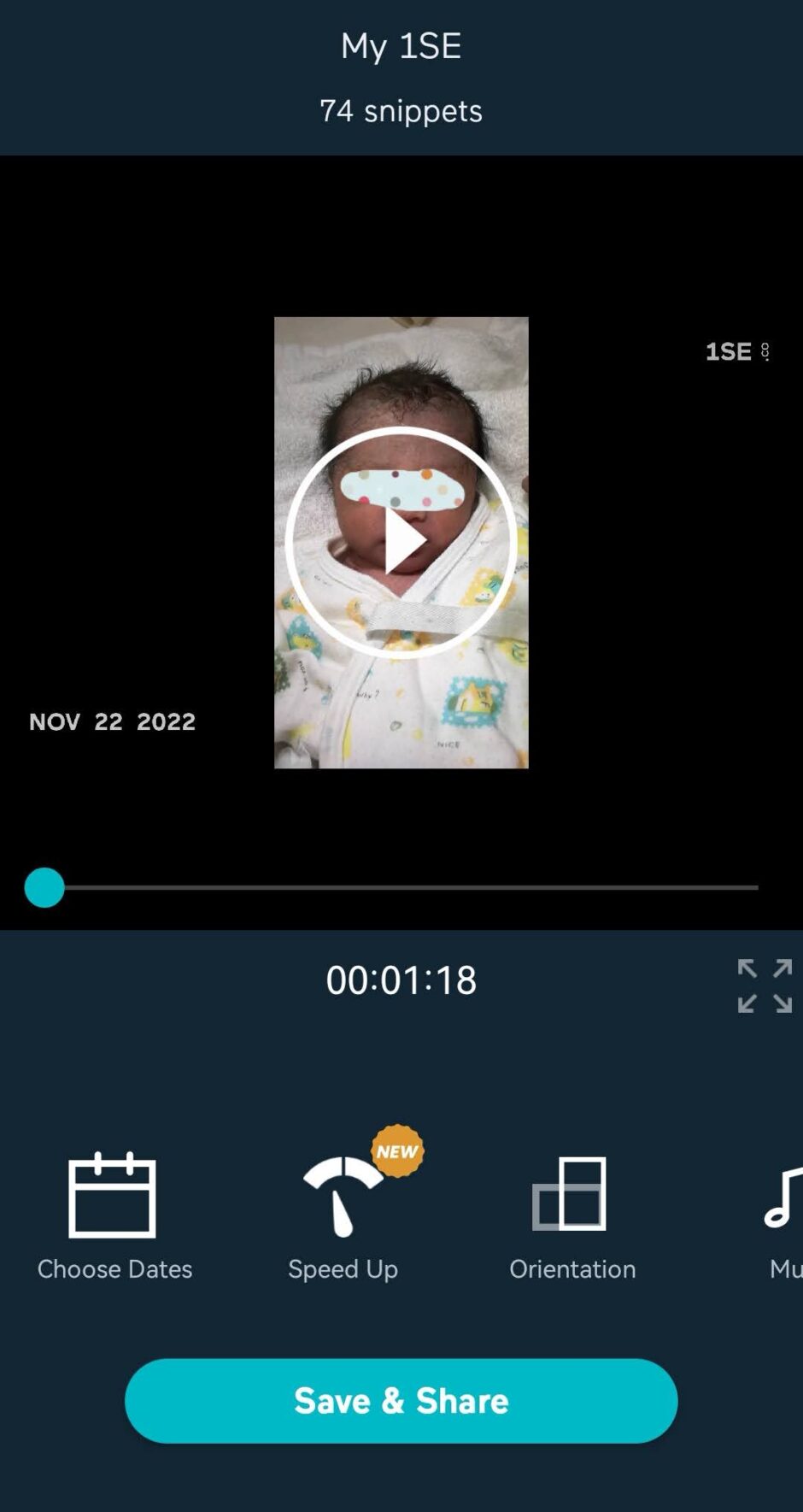 無料の1秒動画アプリ「1SecondEveryday」で、赤ちゃんの成長動画を作っています。 - よかろぐ